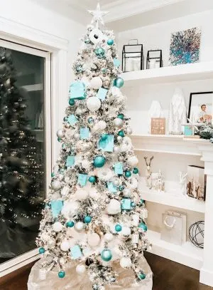Stunning Blue Christmas Tree Ideas - Emily May Designs