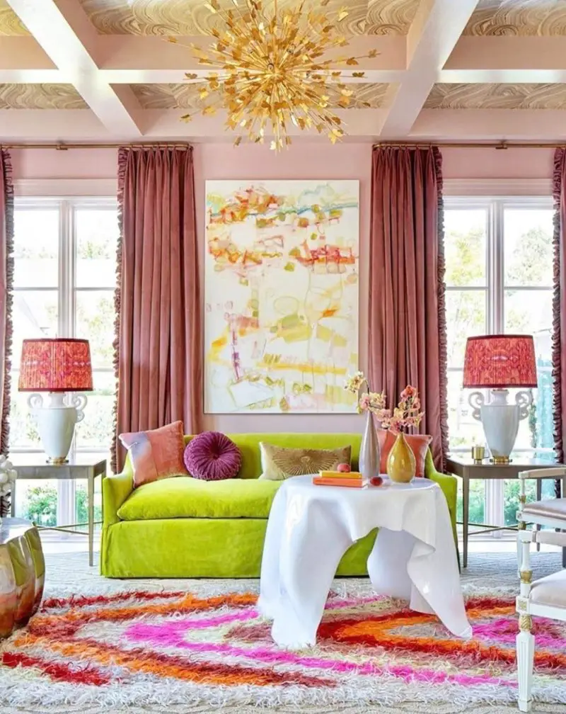 8 Perfect Pink and Green Living Room Ideas - Emily May Designs